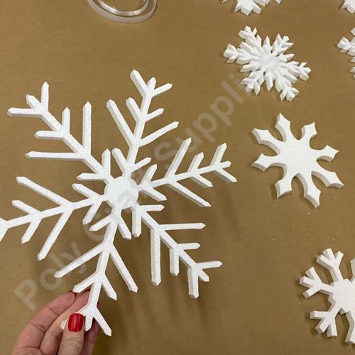 Polystyrene snowflakes - Pack of 30! 6 designs. – Poly Craft Supplies