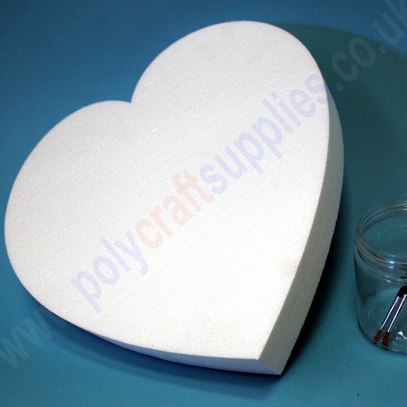 80mm polystyrene 2d Heart – Poly Craft Supplies